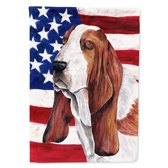 USA American Flag with Basset Hound Garden Flag - Walmart.com