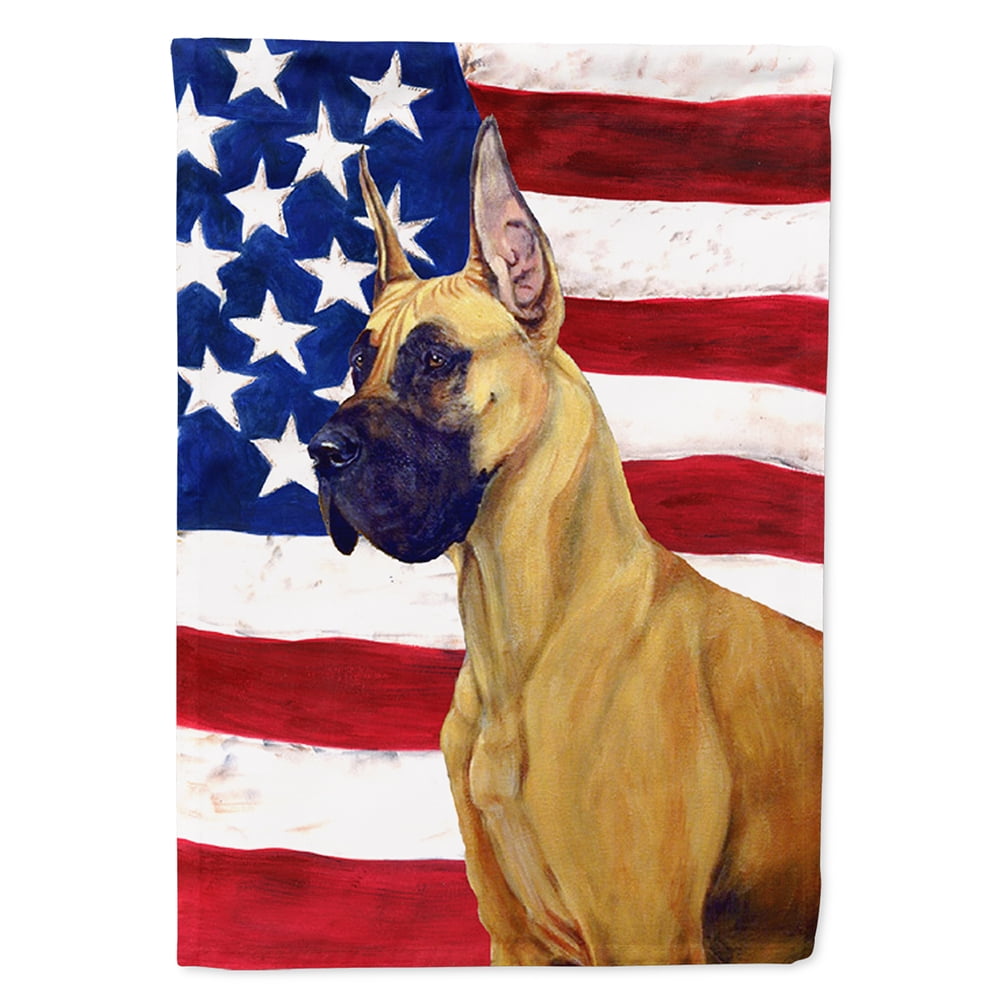USA American Flag with Great Dane Flag Canvas House Size - Walmart.com