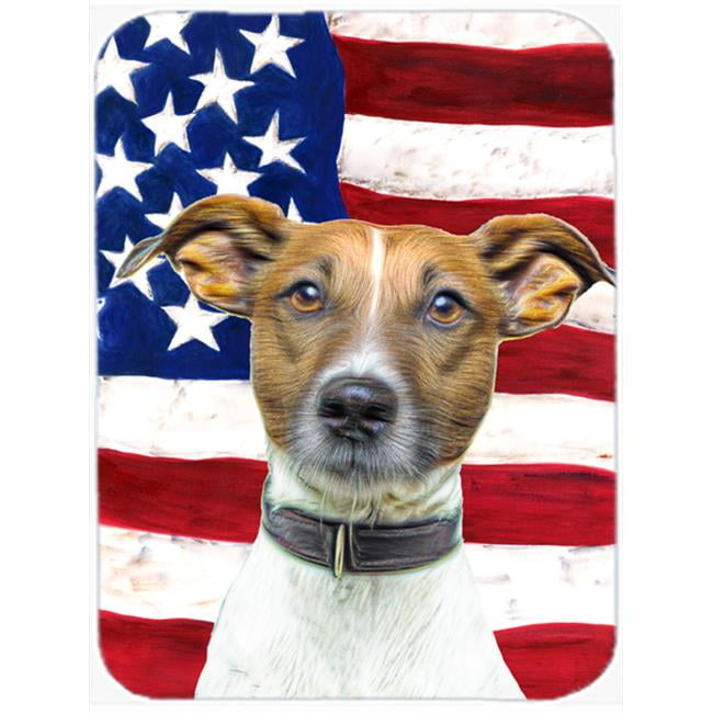 USA American Flag with Jack Russell Terrier Mouse Pad, Hot Pad or ...