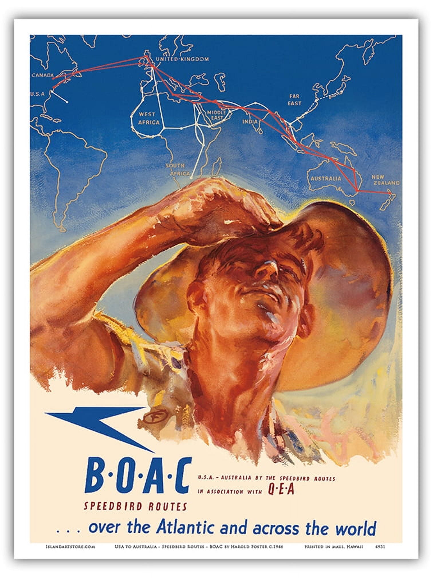 USA to Australia - by the Speedbird Routes - BOAC (British Overseas ...