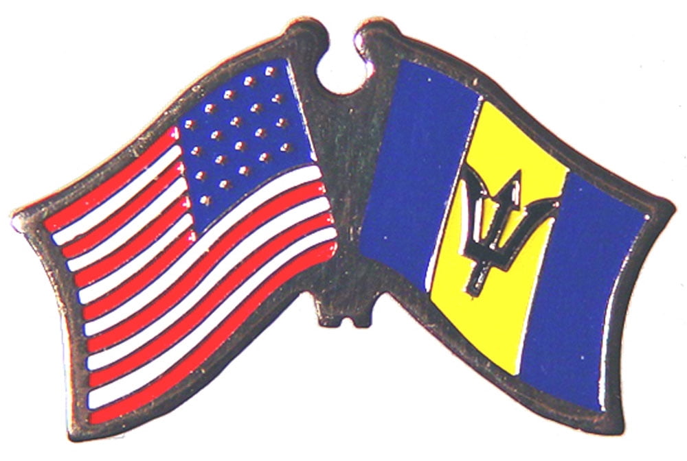 USA & BARBADOS Crossed Friendship Flags Pin - Officially Licensed ...