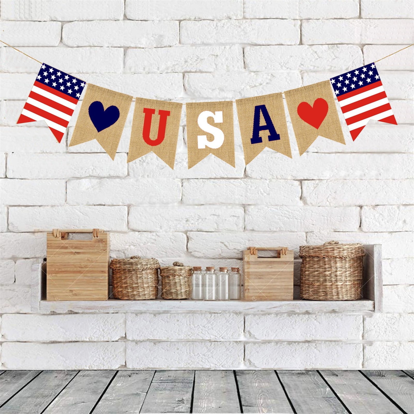 USA Banner 2.9FT 4th of July Decorations Red White and Blue Patriotic ...