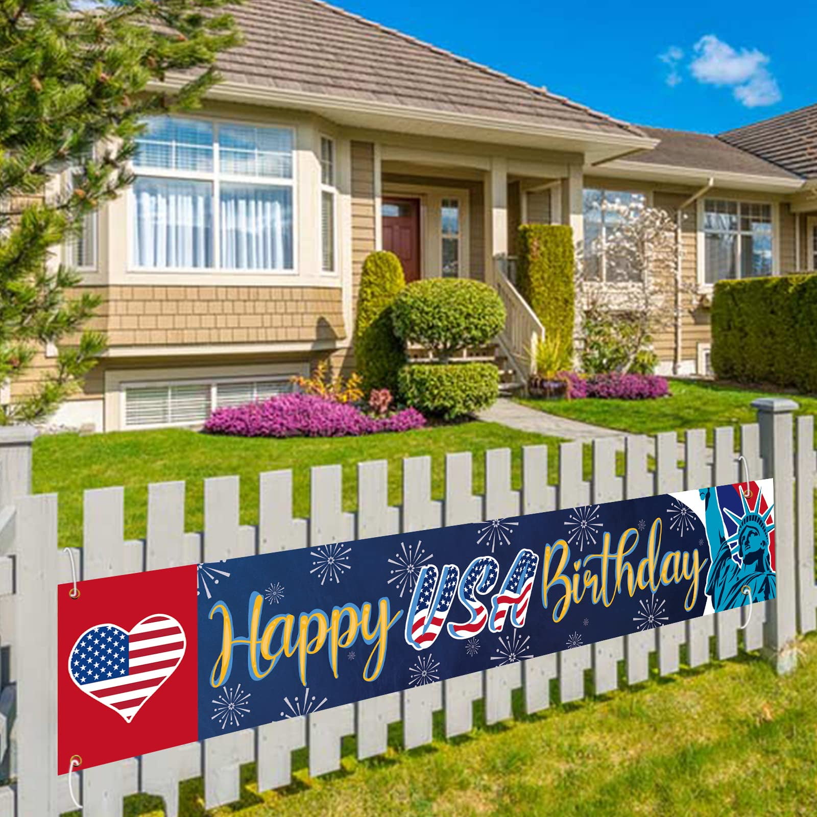 USA Banner American Independence Day Party Supplies 4th of July Yard ...