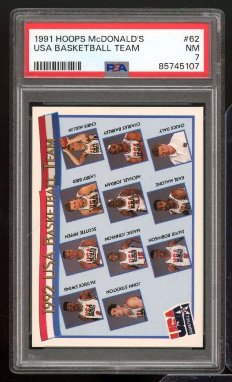 USA Basketball Team Card 1991-92 Hoops McDonald's #62 PSA 7 - Walmart.com