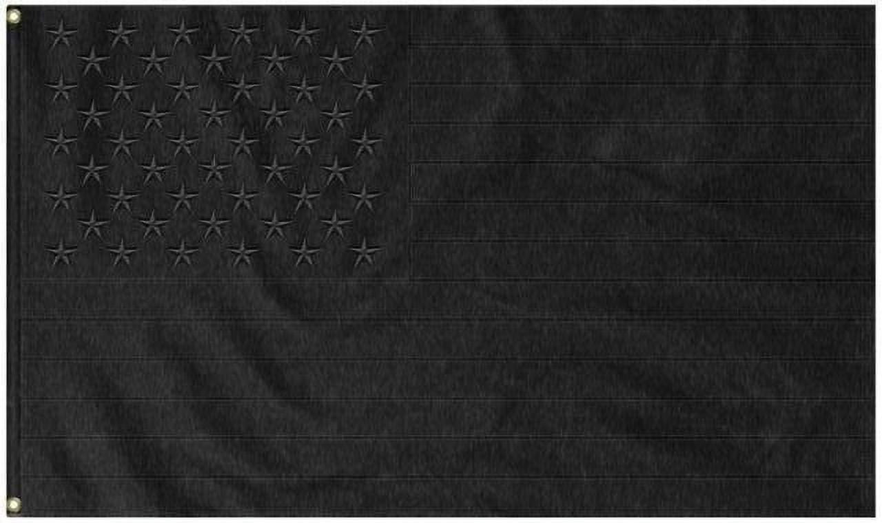 USA Black Embroidered 3'X5' Feet Blackout Flag Rough Tex® 600D 2-Ply ...