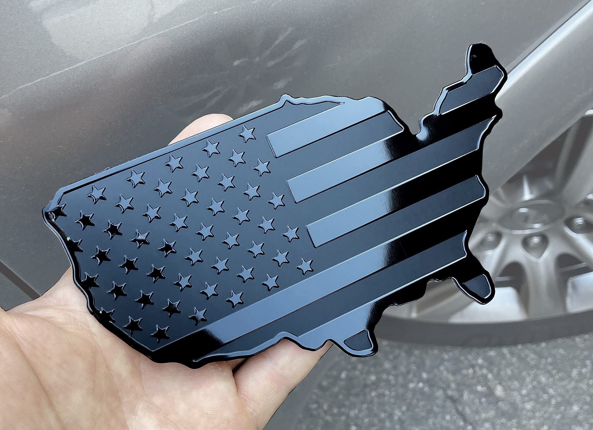 USA Black Flag Map Auto Fender Emblem for Cars Trucks Laptop Wall ...