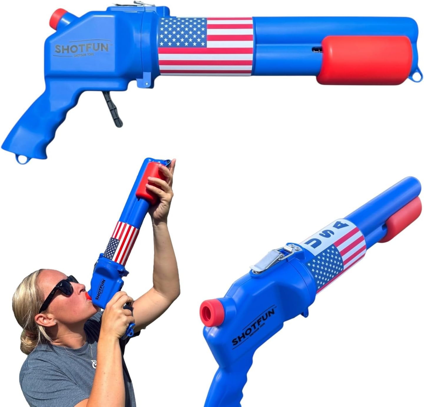(USA - Blue) - Innovative Shotgun Tool for 12 oz Cans - Ideal for ...