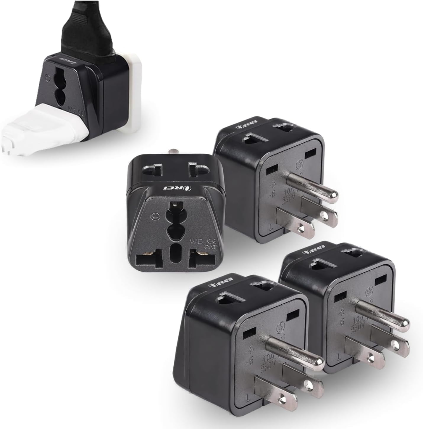 USA, Canada Adapter Plug, Europe, UK, China to US American Adaptor ...