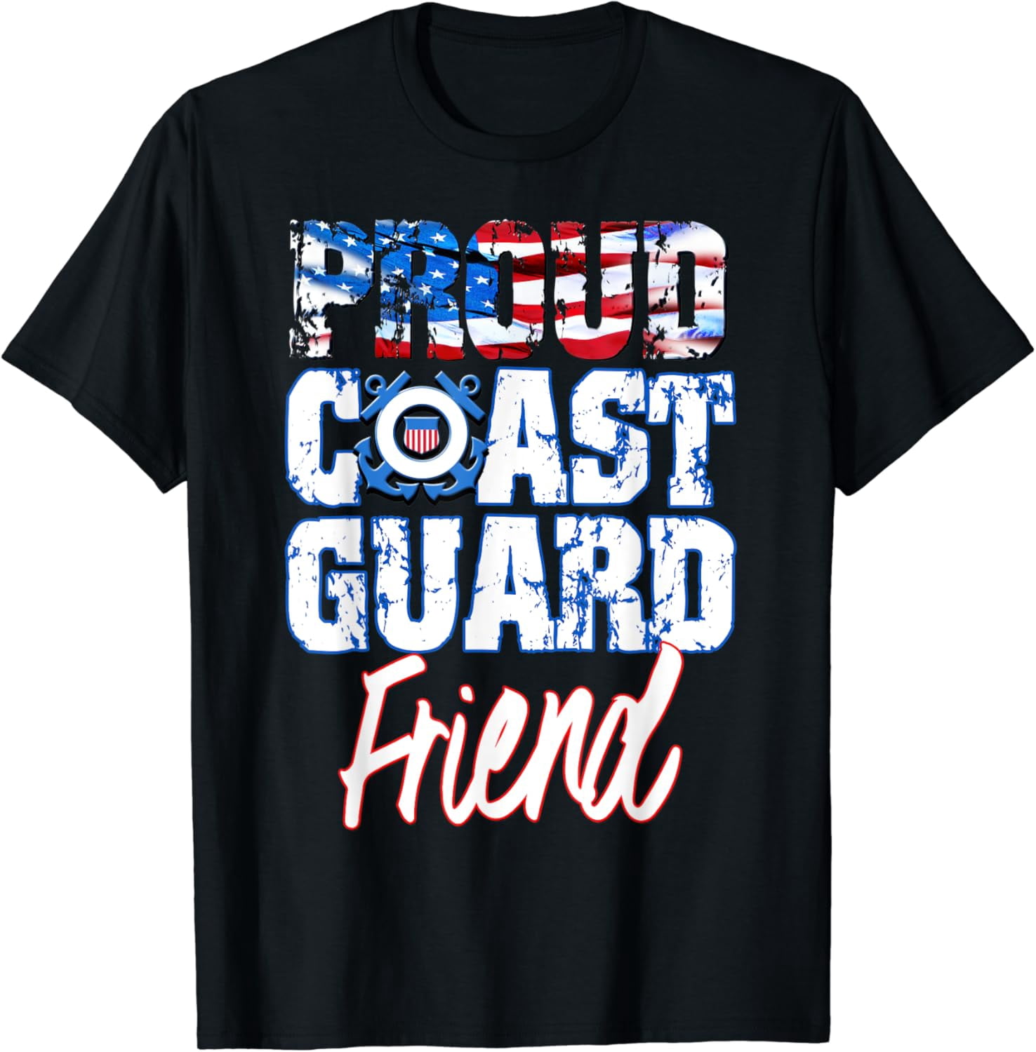 USA Coast Guard Friend Flag T-Shirt - Walmart.com