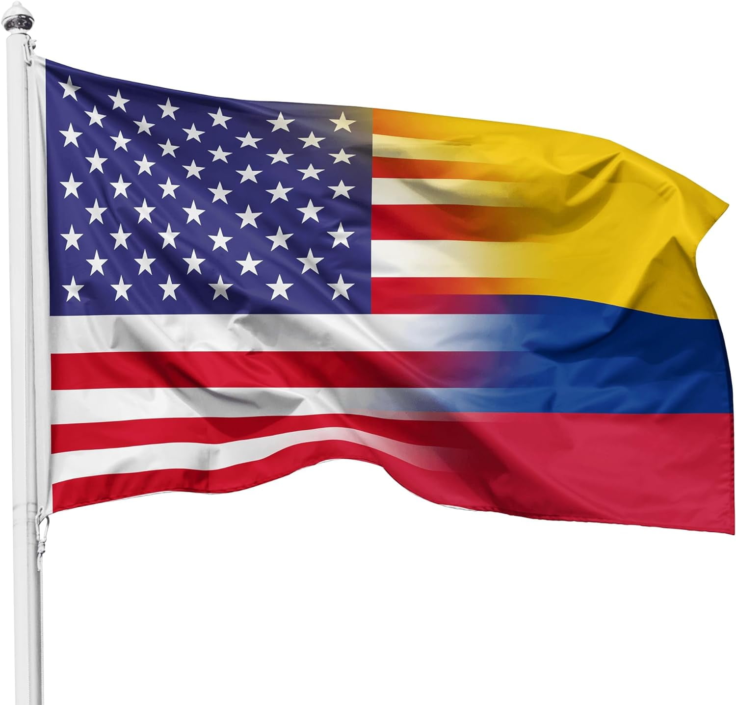 USA Colombia Flag, Colombian Flag Outdoor Indoor Fla gwith Brass ...