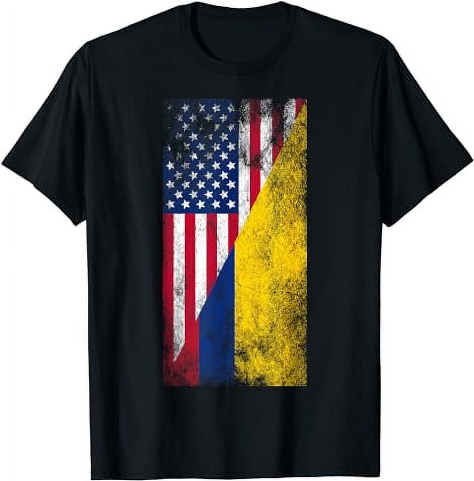 USA Colombia Flags - United States of America, Colombian T-Shirt ...