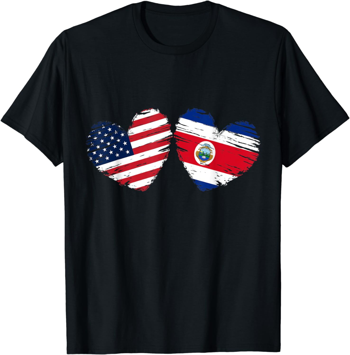 USA Costa Rica Flag Valentines Day Costa Rican American T-Shirt ...
