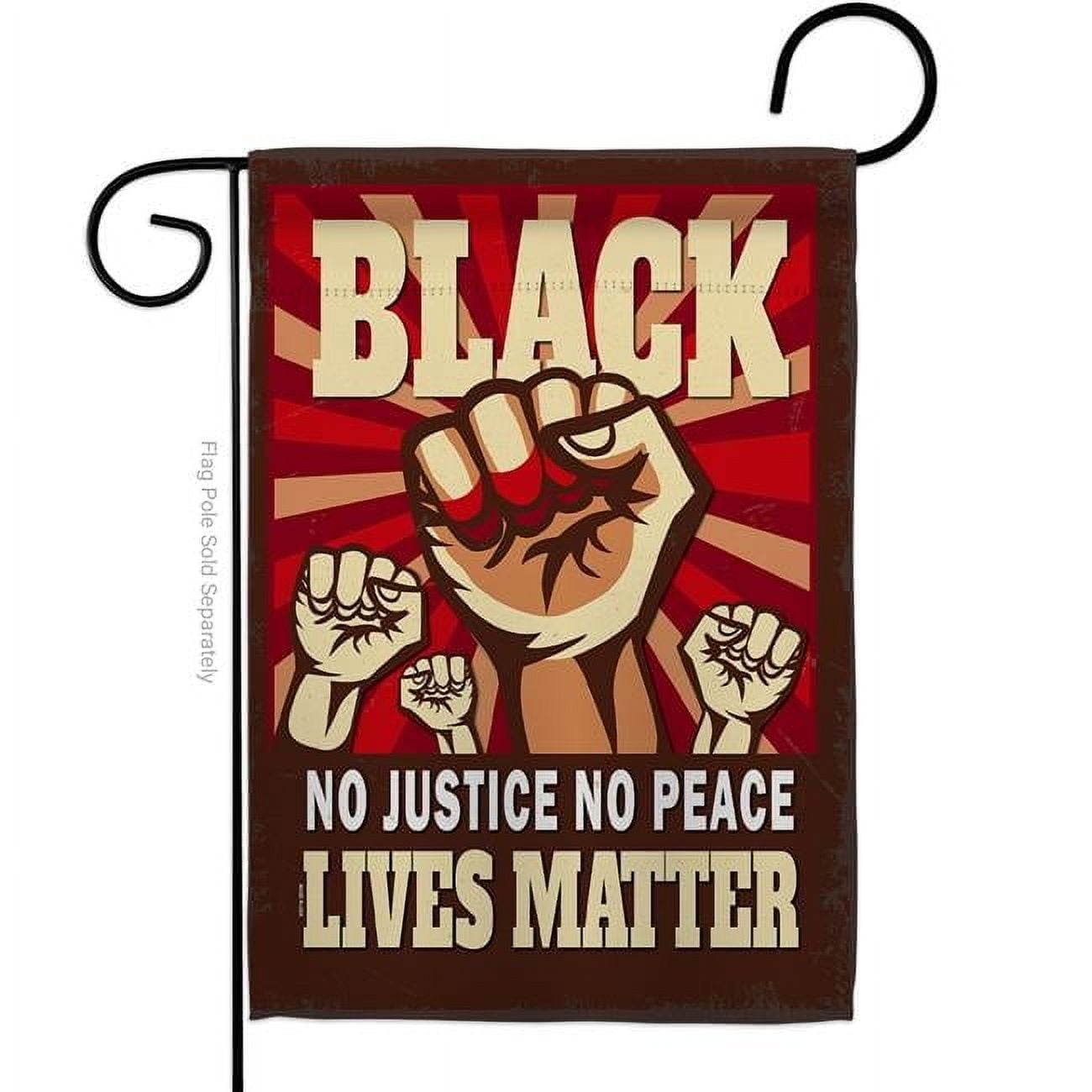USA Decoration G170018-BO 13 x 18.5 in. No Justice Peace Black History ...