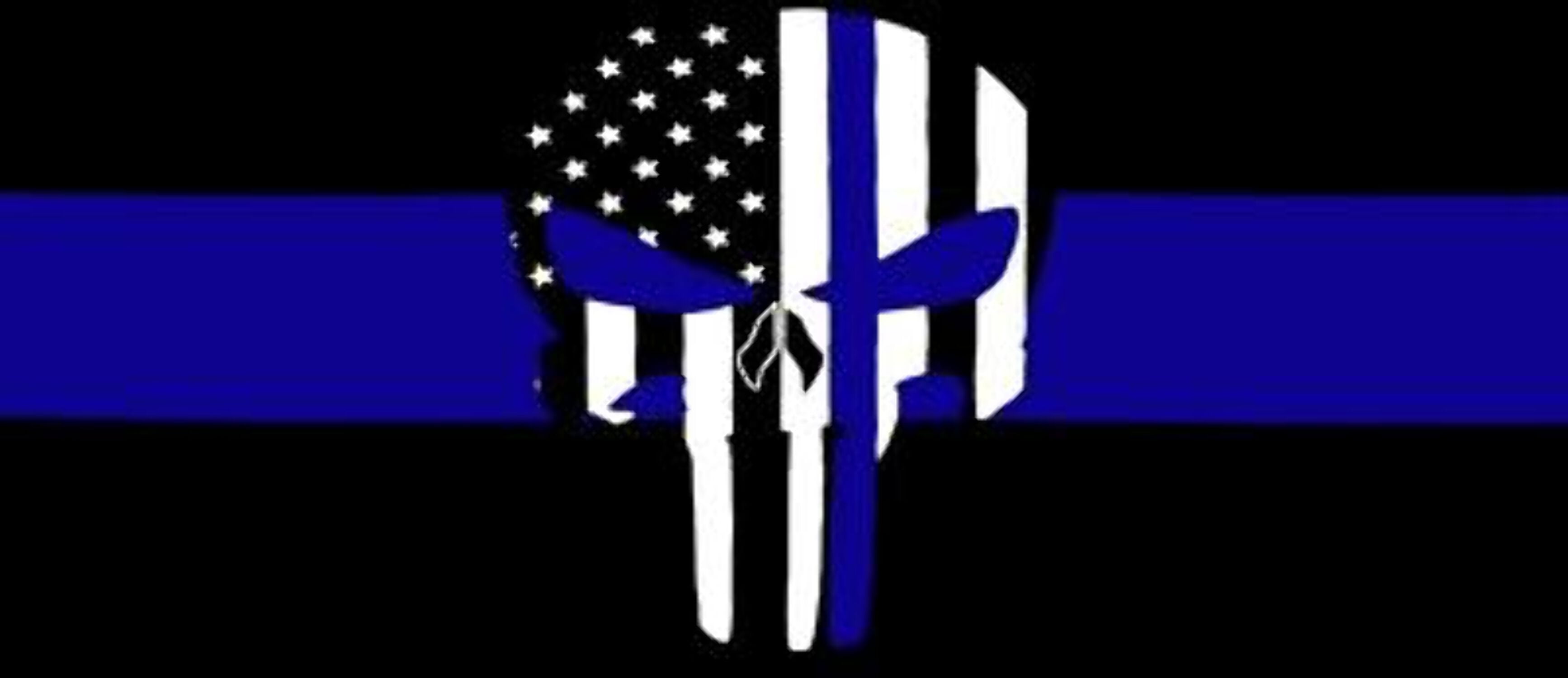 USA Demon Skull Thin Blue Line Vinyl Decal Bumper Sticker - Walmart.com