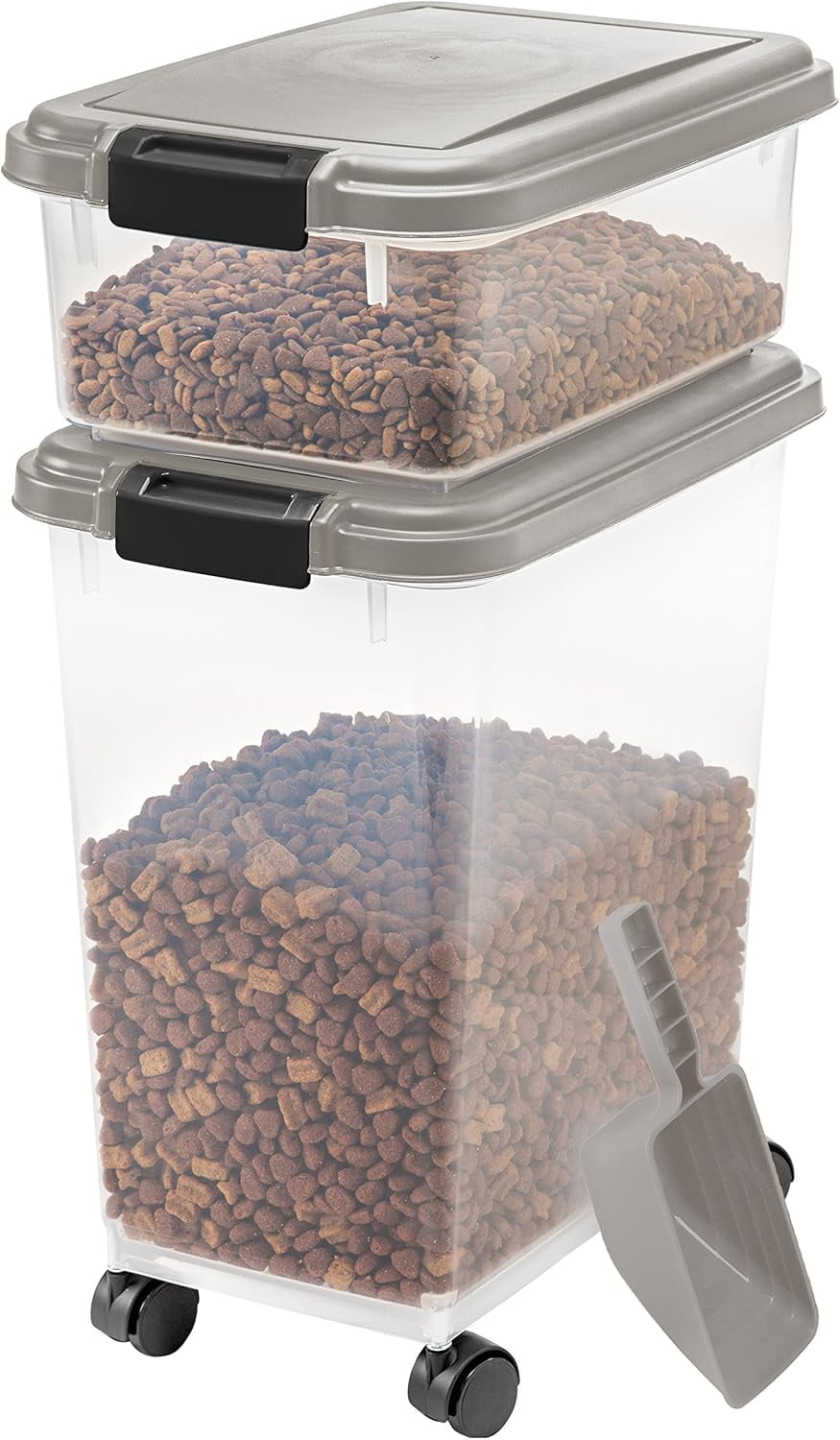 USA Dog Food Storage Container, 30 lbs & 11 lbs Combo, Cat Food Storage Container, Dog Treat ...