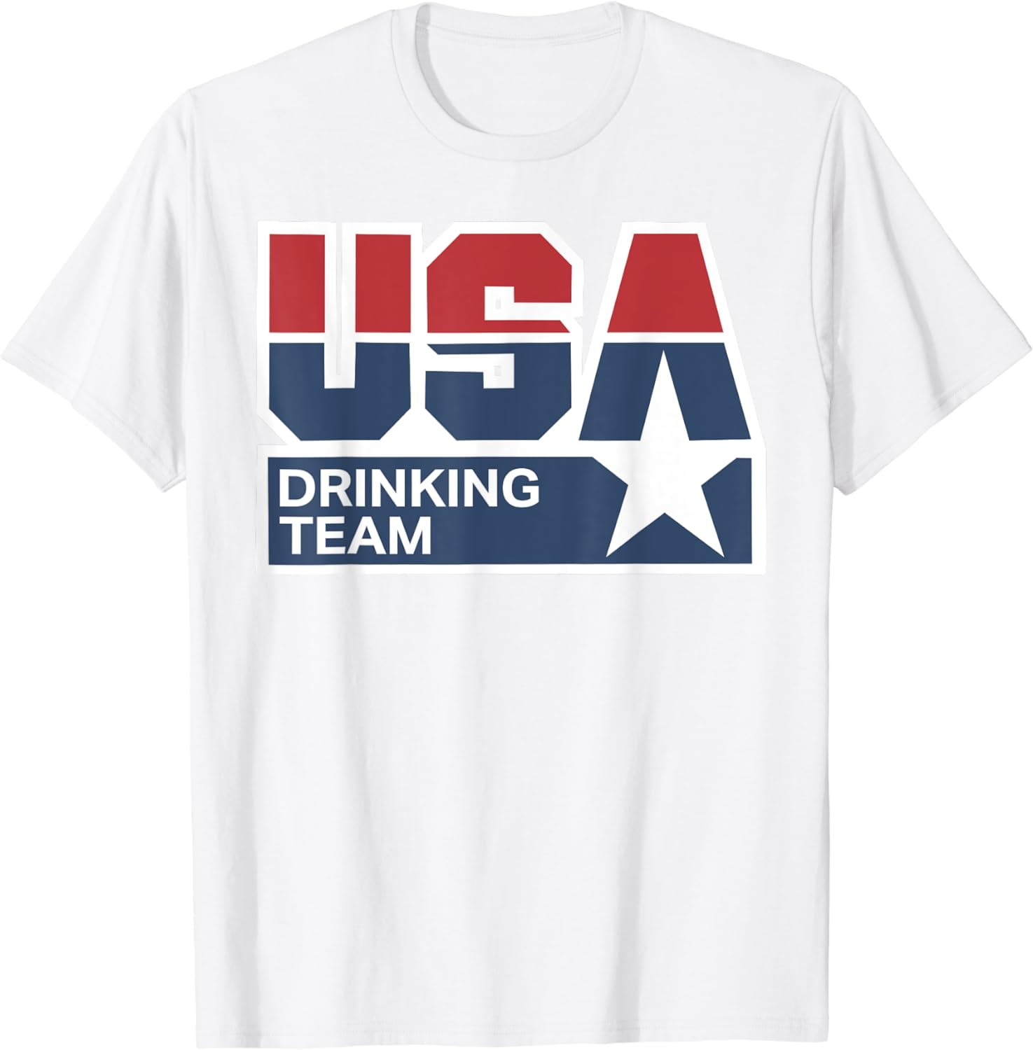 USA Drinking Team Funny Drinking Quotes T-Shirt Graphic & Letter Print ...