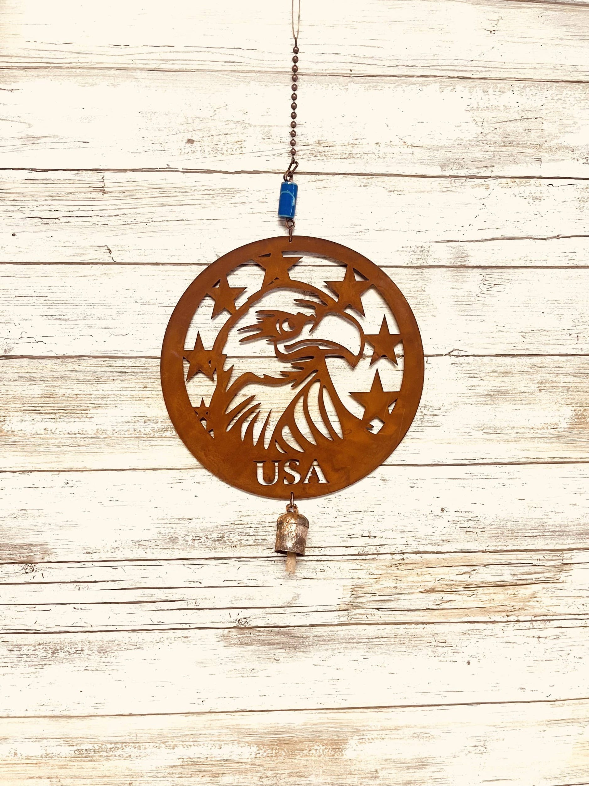 USA Eagle 8 Inch Circle Garden Bell Nana Chime Americano - Walmart.com