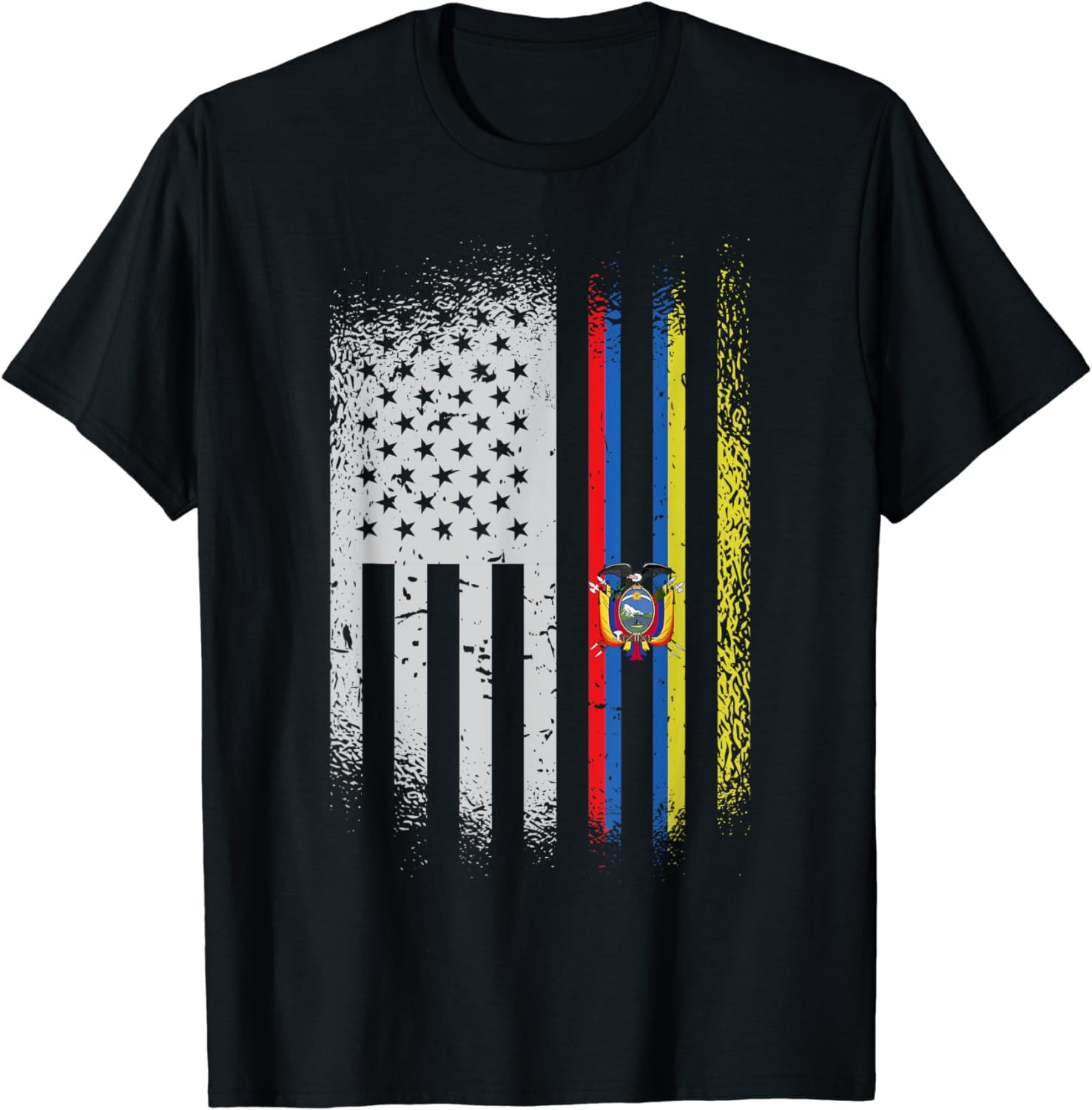 USA Ecuador Flag Ecuadorian American People Heritage Roots T-Shirt ...