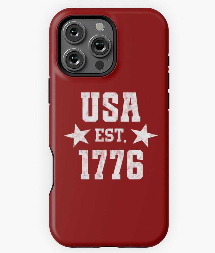 USA Est 1776 American Patriotic Pride Phone Case for iPhone 16 15 14 13 ...