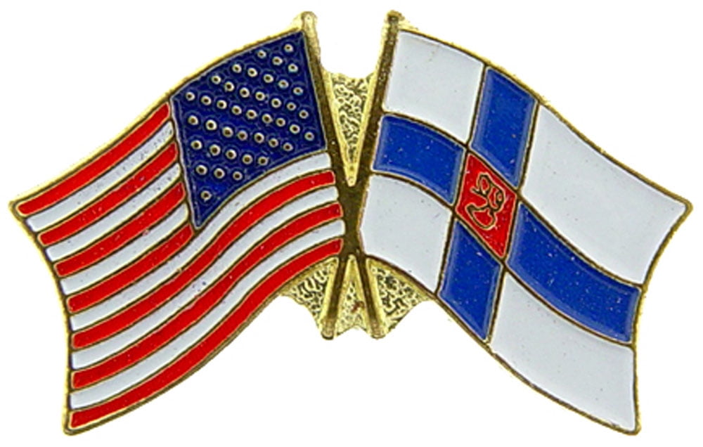 USA & FINLAND Cross Friendship Flag Pin - Officially Licensed ...