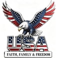 USA Faith Family & Freedom Metal Emblem, 250th Anniversary Car Metal ...