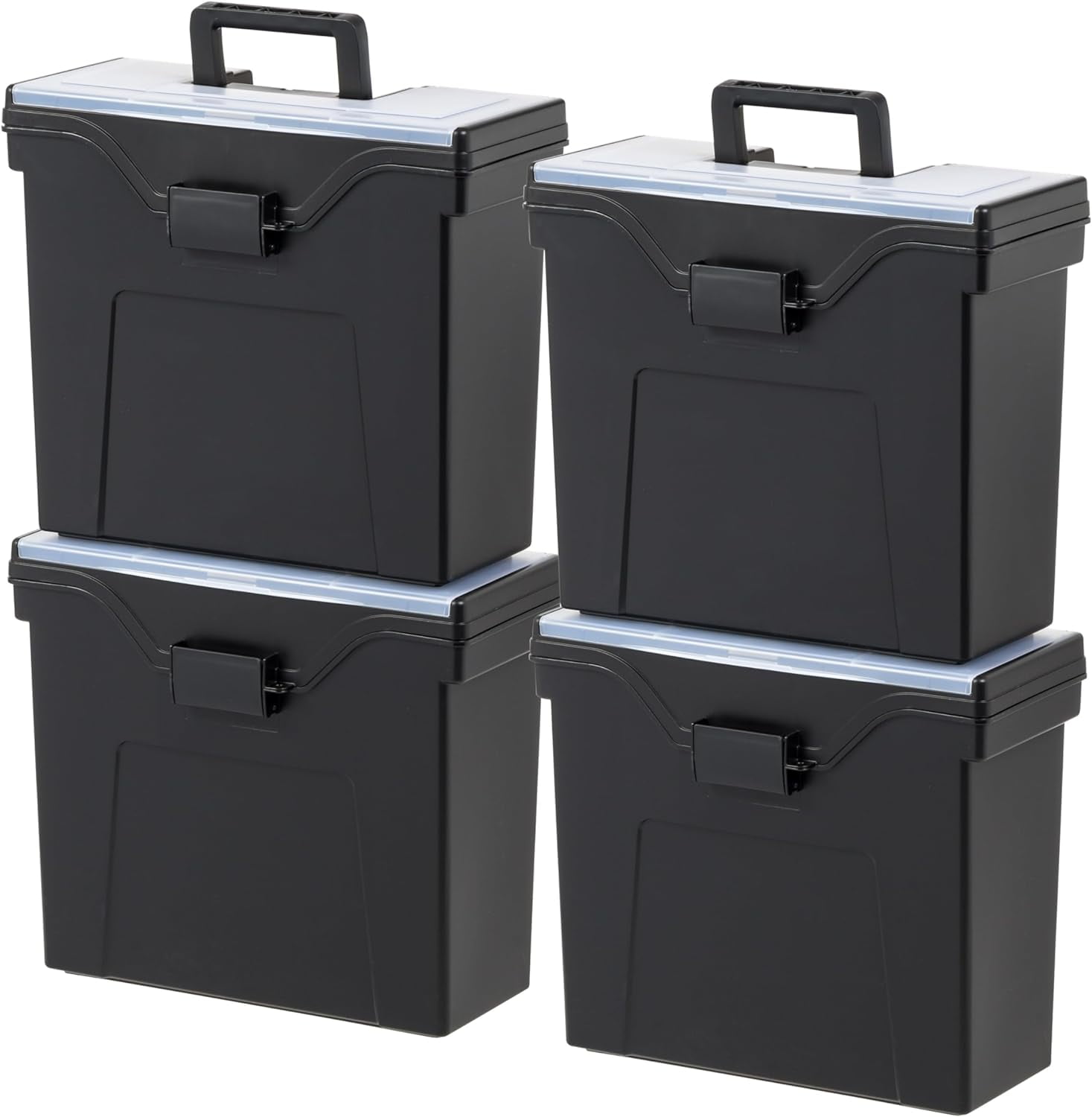 USA File Box with Lid Portable File Organizer for Letter File w ...