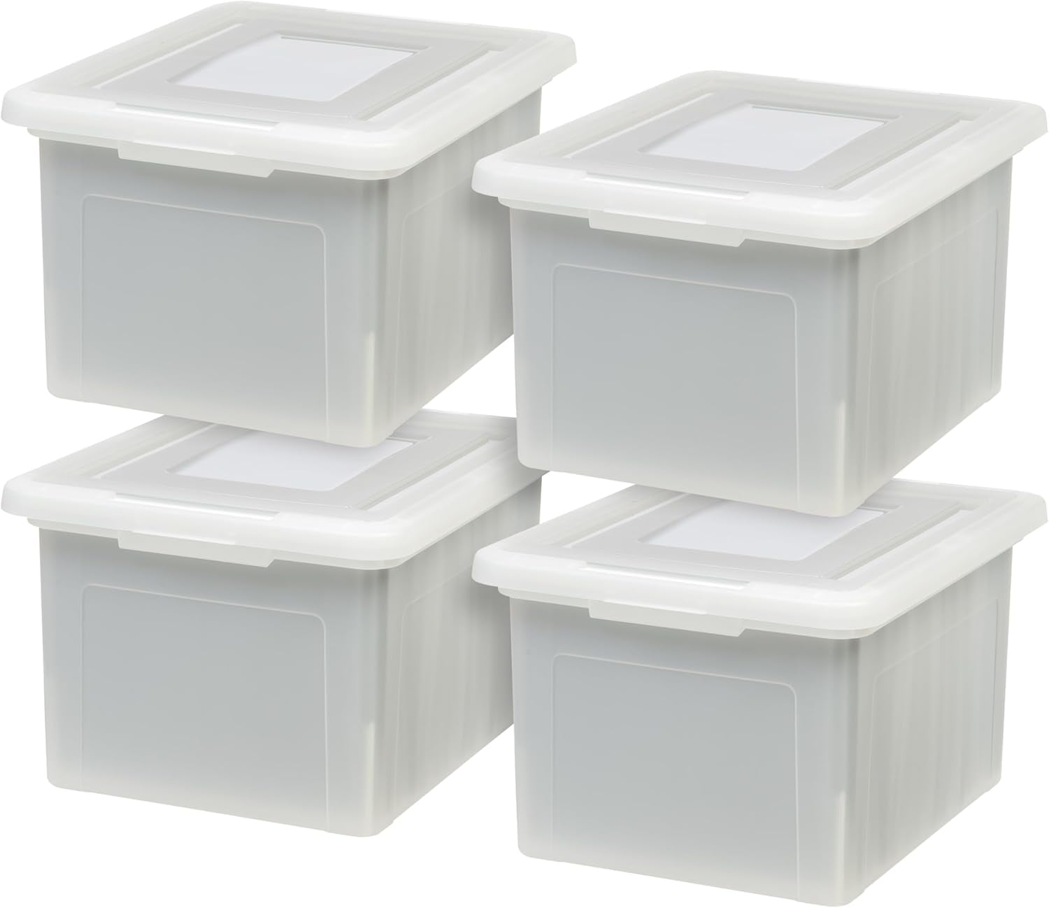 USA File Box, Plastic File Organizer with Lids for Letter/Legal File ...