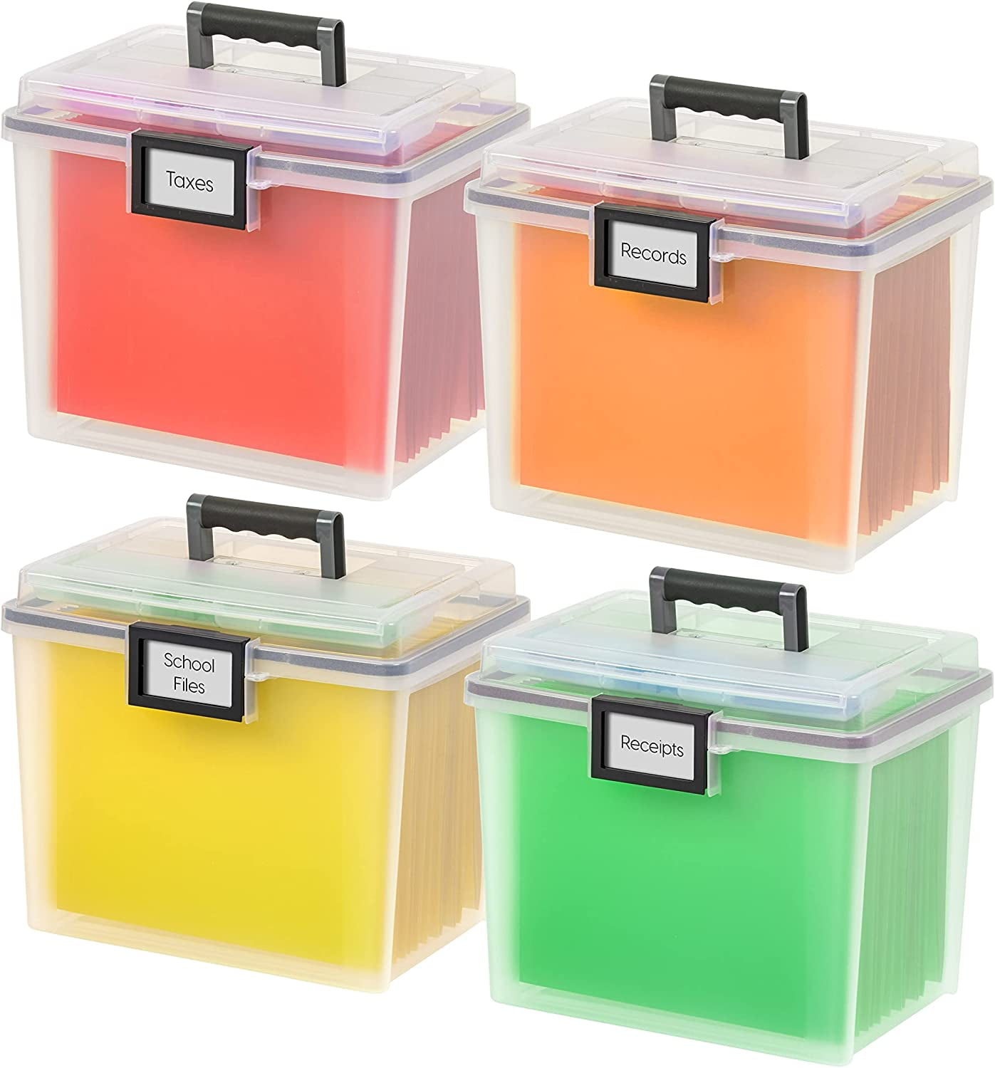 USA File Box WeatherPro Portable File Organizer Plastic File Box for ...
