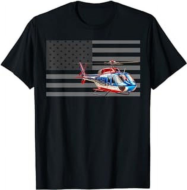 USA Flag Animated Design Helicopter T-Shirt - Walmart.com
