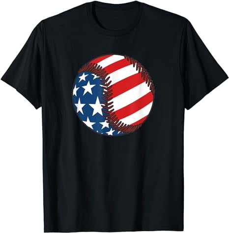 USA Flag Baseball Ball Sport Lover Gifts Idea Unisex T-shirt - Walmart.com