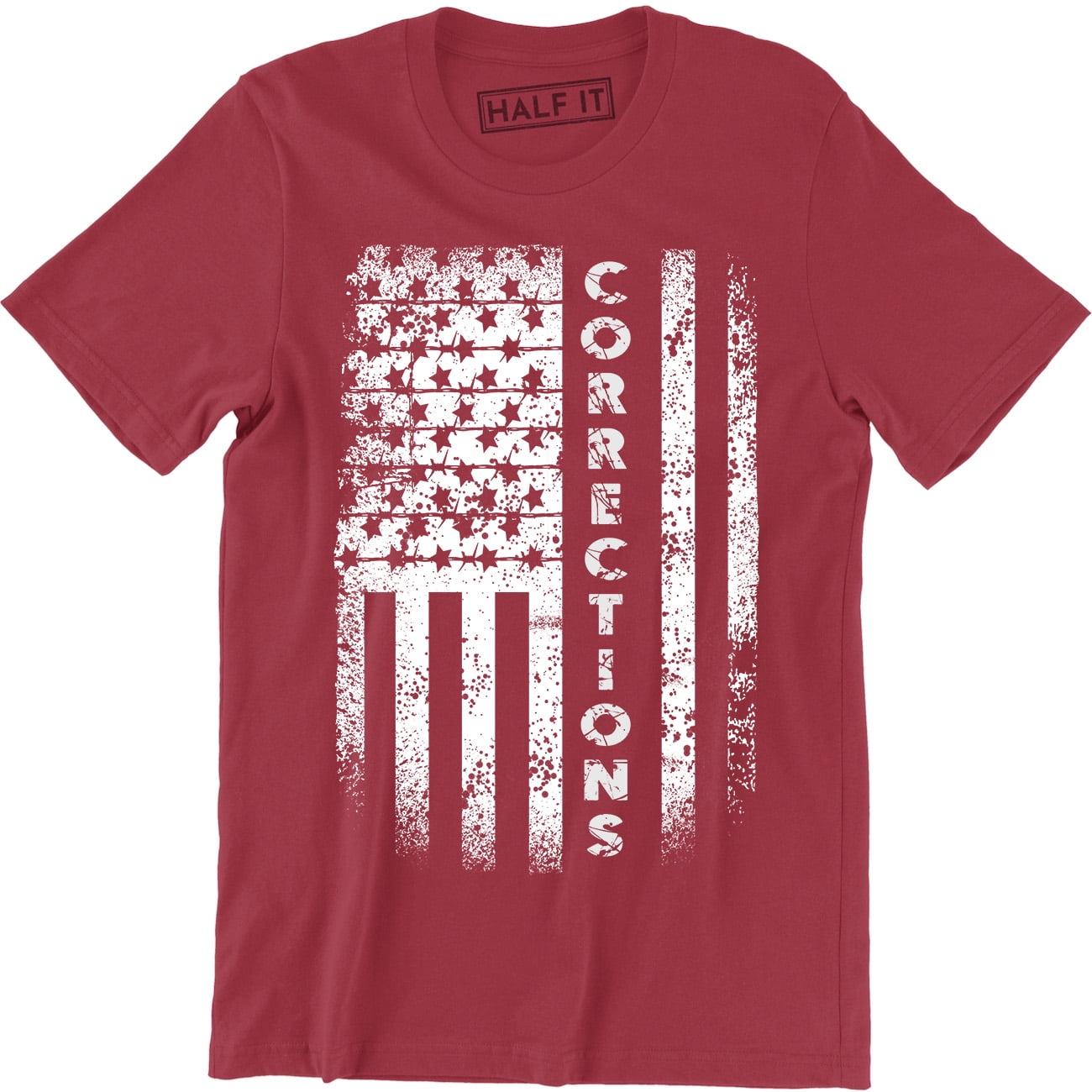 USA Flag Corrections Correctional Officer Men's Prison Guard T-Shirt ...