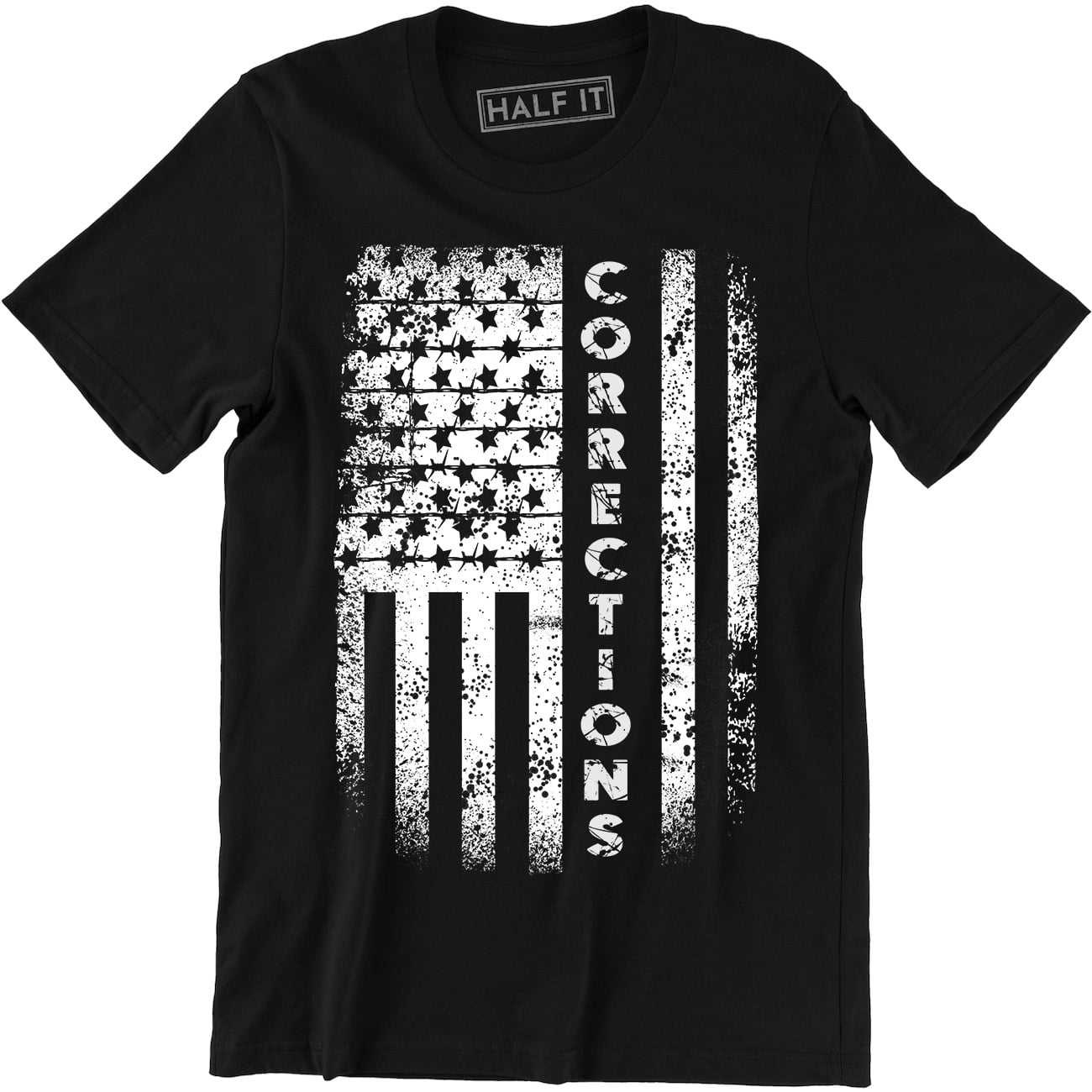USA Flag Corrections Correctional Officer Men's Prison Guard T-Shirt ...