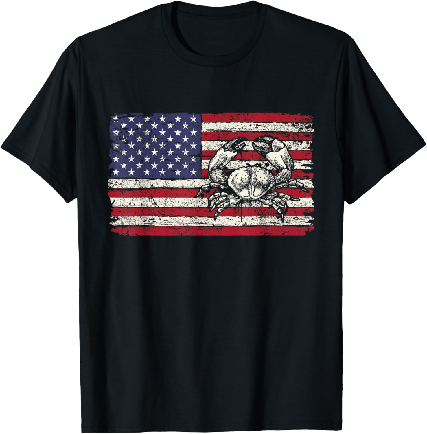 USA Flag Crab - Seafood Lover Crustacean 4th Of July Ocean T-Shirt ...