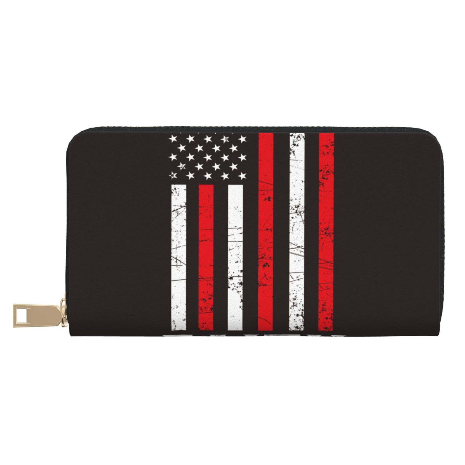 USA Flag Cross Wallet Women, Leather Bifold Multi Card Wallet, Women's ...