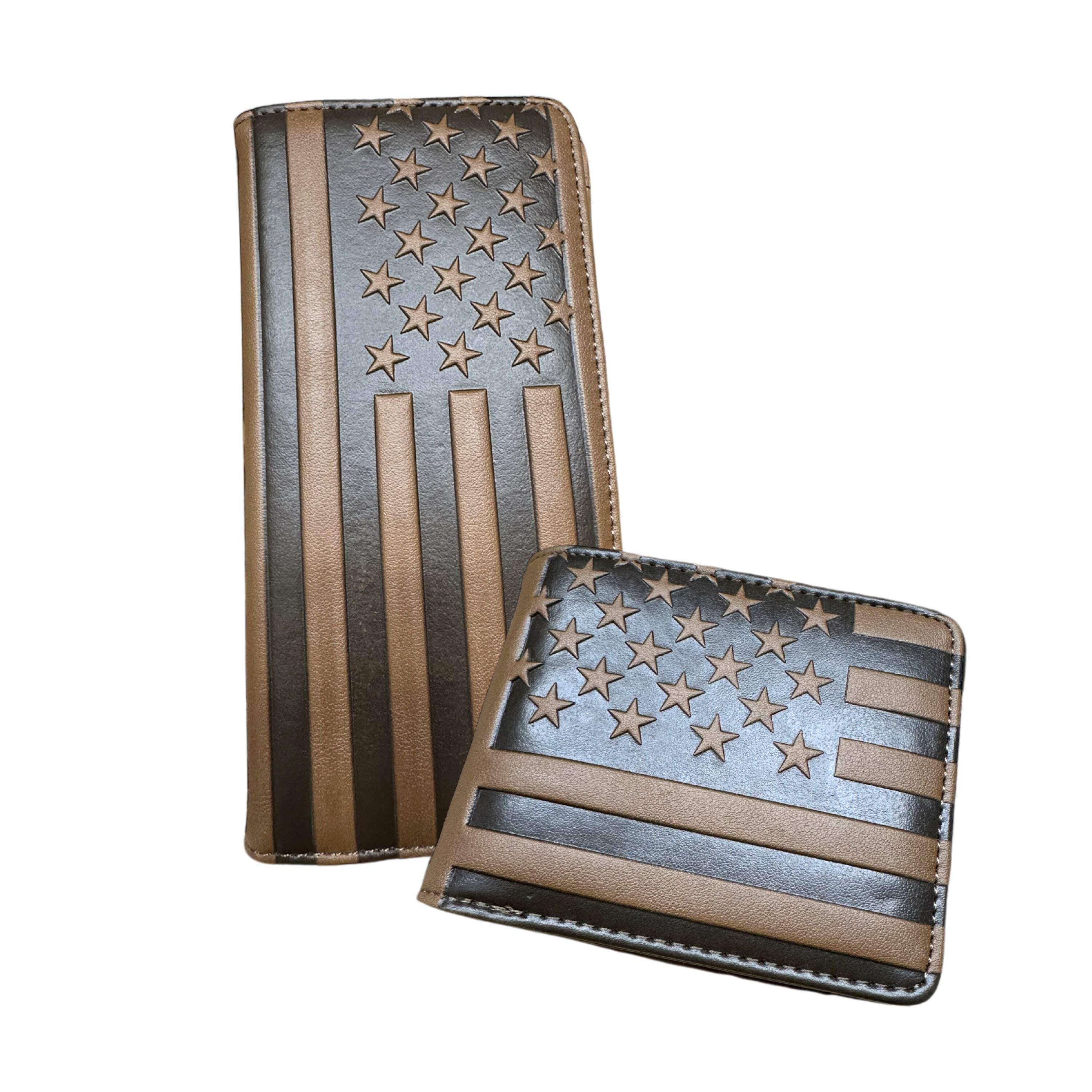 USA Flag Embossed Wallet Bi Fold Western Patriotic Wallet - Walmart.com