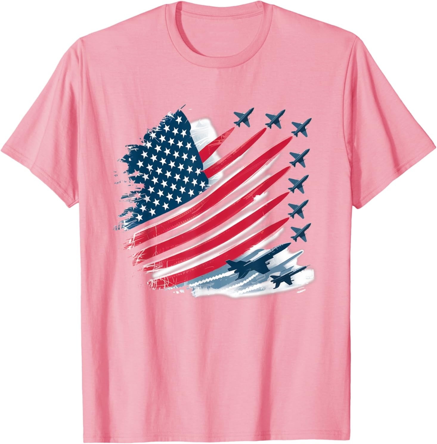 USA Flag Fighter Jets T-Shirt – Patriotic Red White Blue 4th of July ...