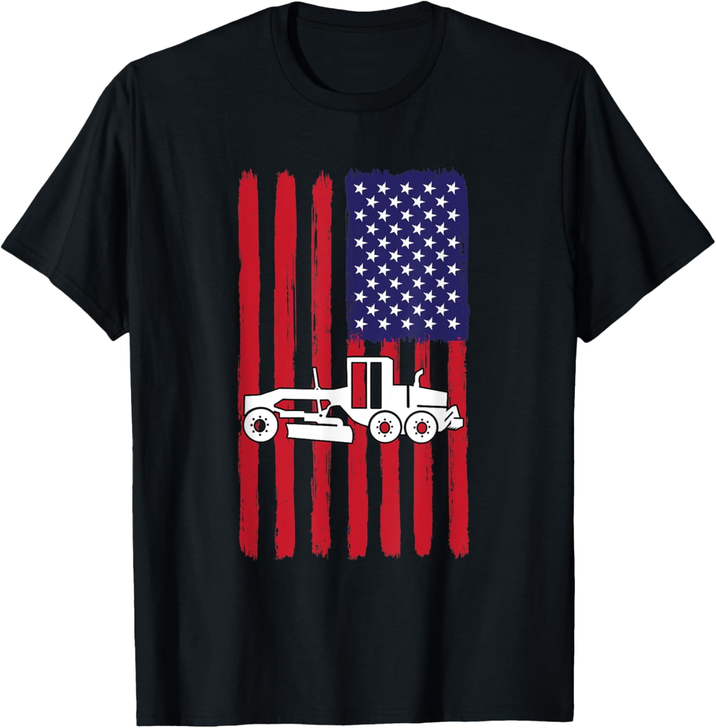 USA Flag Grader Design Motor Grader Operator America T-Shirt - Walmart.com