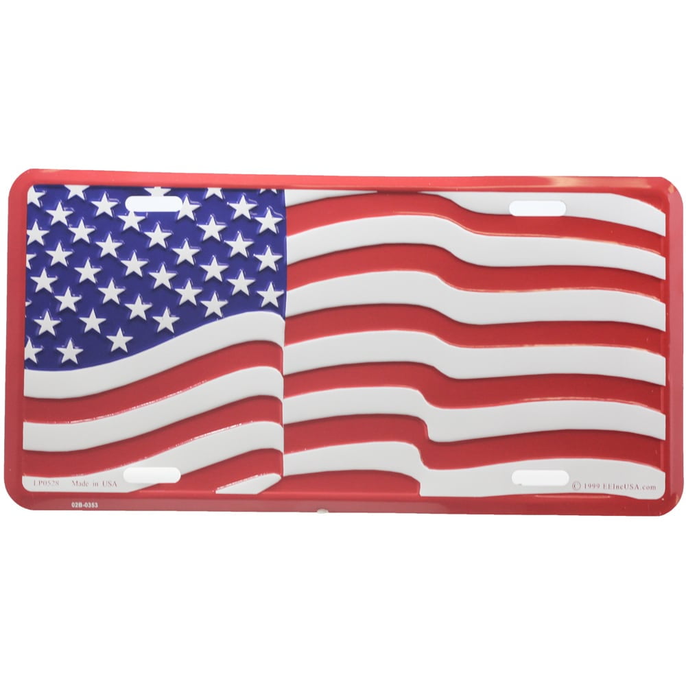 USA Flag License Plate - Walmart.com