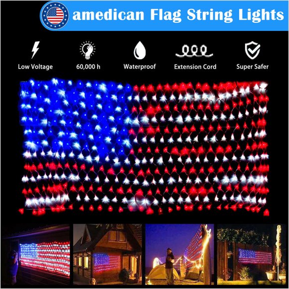 Lighted American Flag