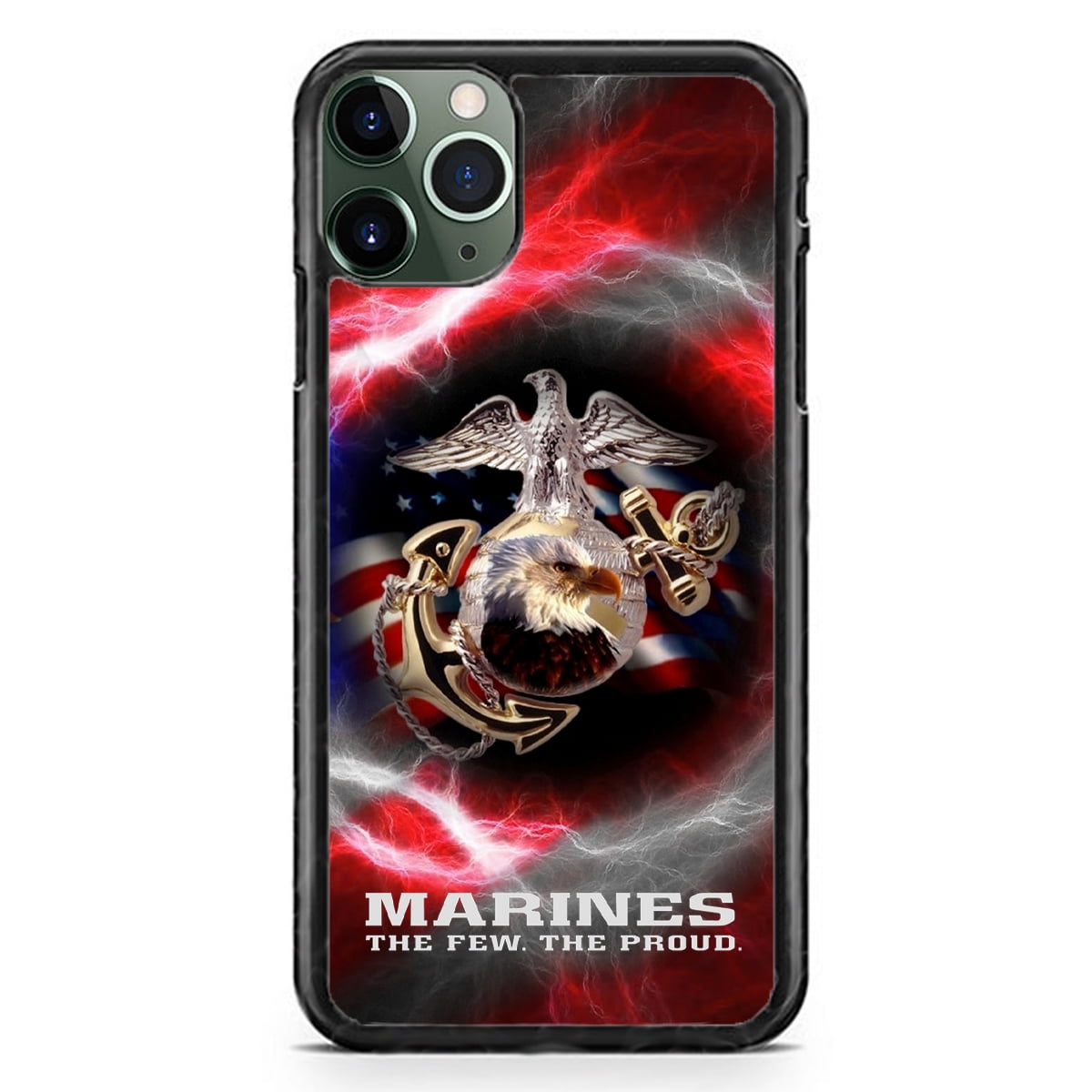 USA Flag Military Armed Forces Case Slim Shockproof Hard Rubber Custom ...