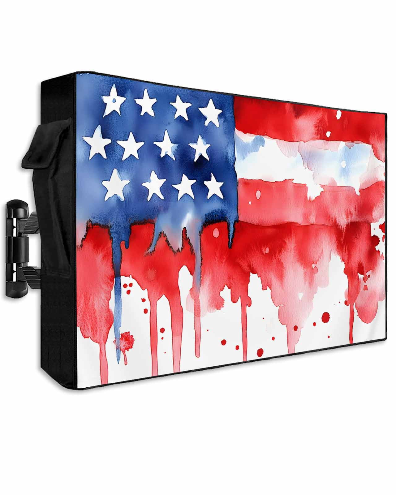 USA Flag Outdoor TV Cover 48 to 50 Inch Weatherproof, Independence Day ...