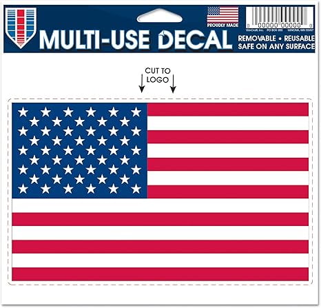 USA Flag Patriotic Multi-Use Decal - cut to logo 5" x 6" - America Flag ...