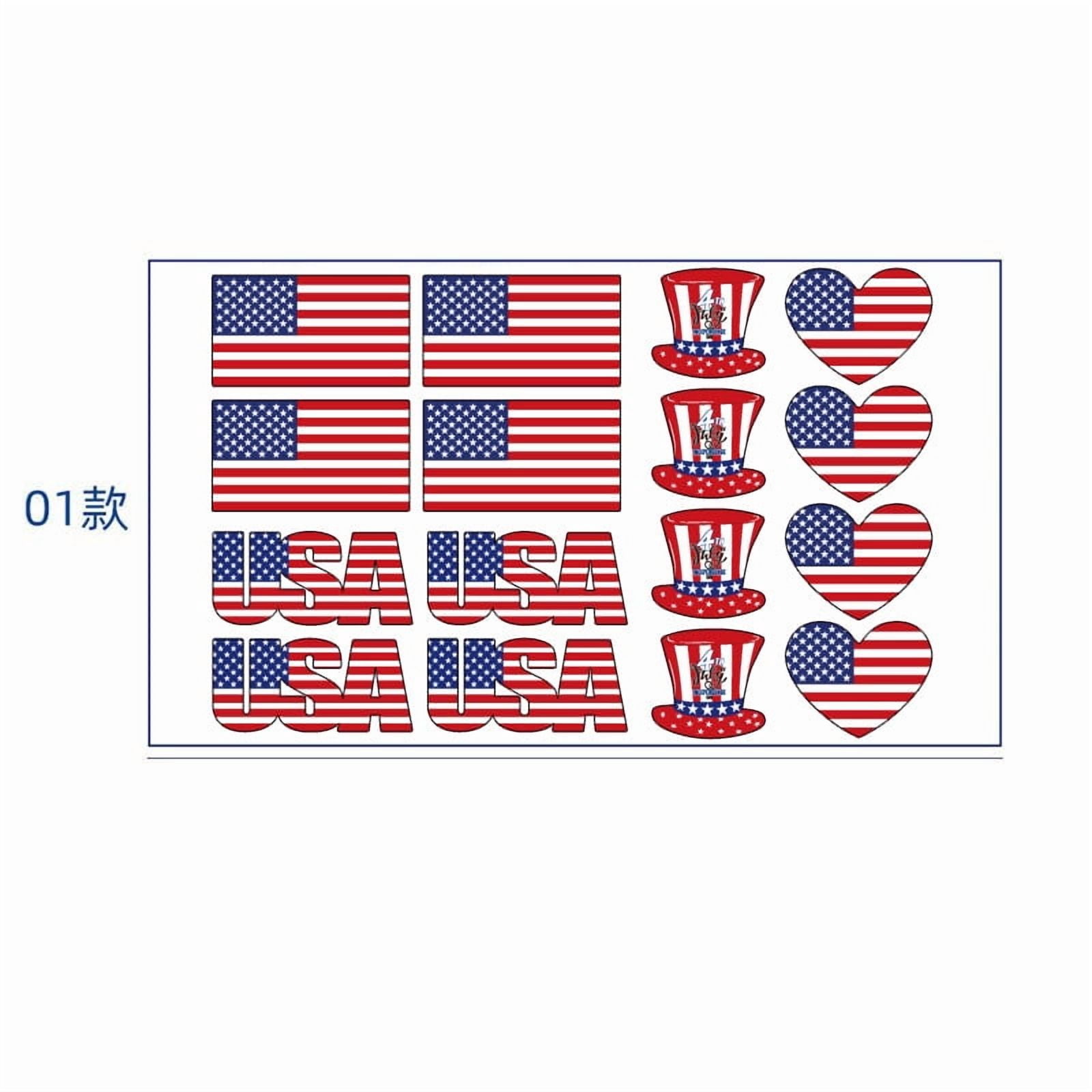 USA Flag Patriotic Stickers Set - 250th Anniversary Independence Day ...