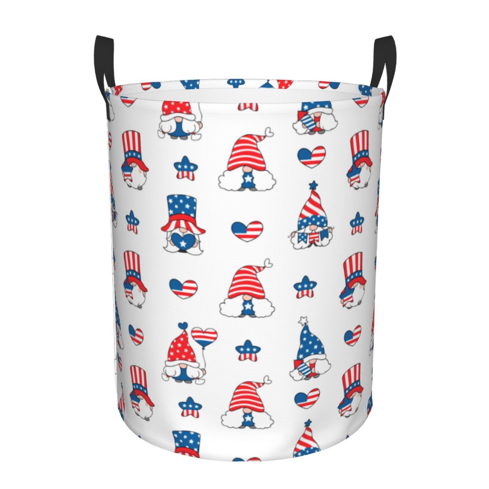 USA Flag Print A Laundry Basket, Laundry Hamper Waterproof Laundry Bag ...
