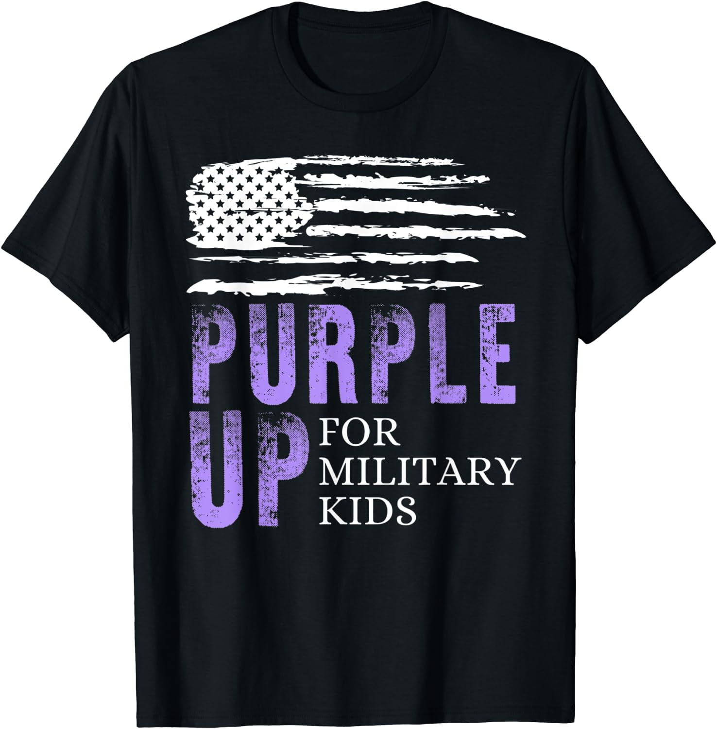 USA Flag Purple Up Day Military for Kids T-Shirt - Walmart.com