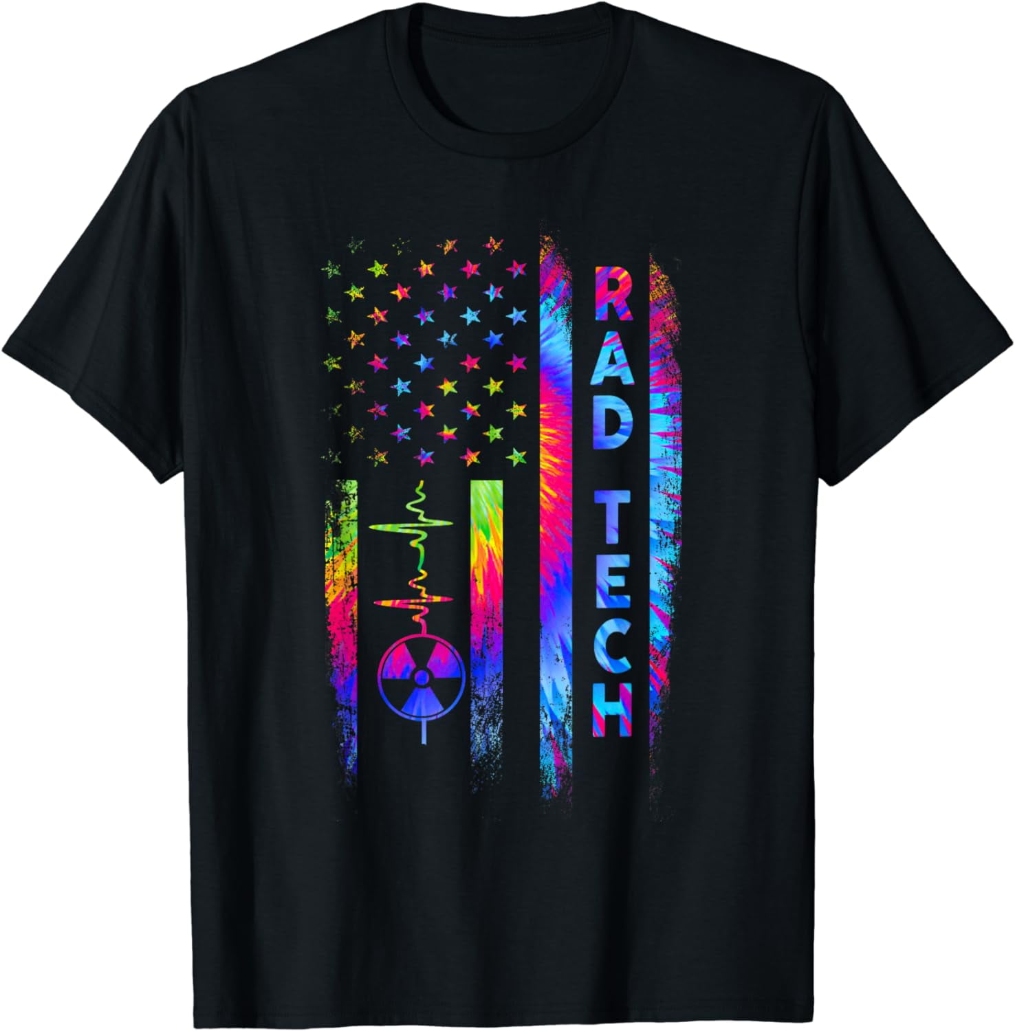 USA Flag Radiology Tech Rad Skeleton Thumb, X-Ray Work Gifts T-Shirt ...