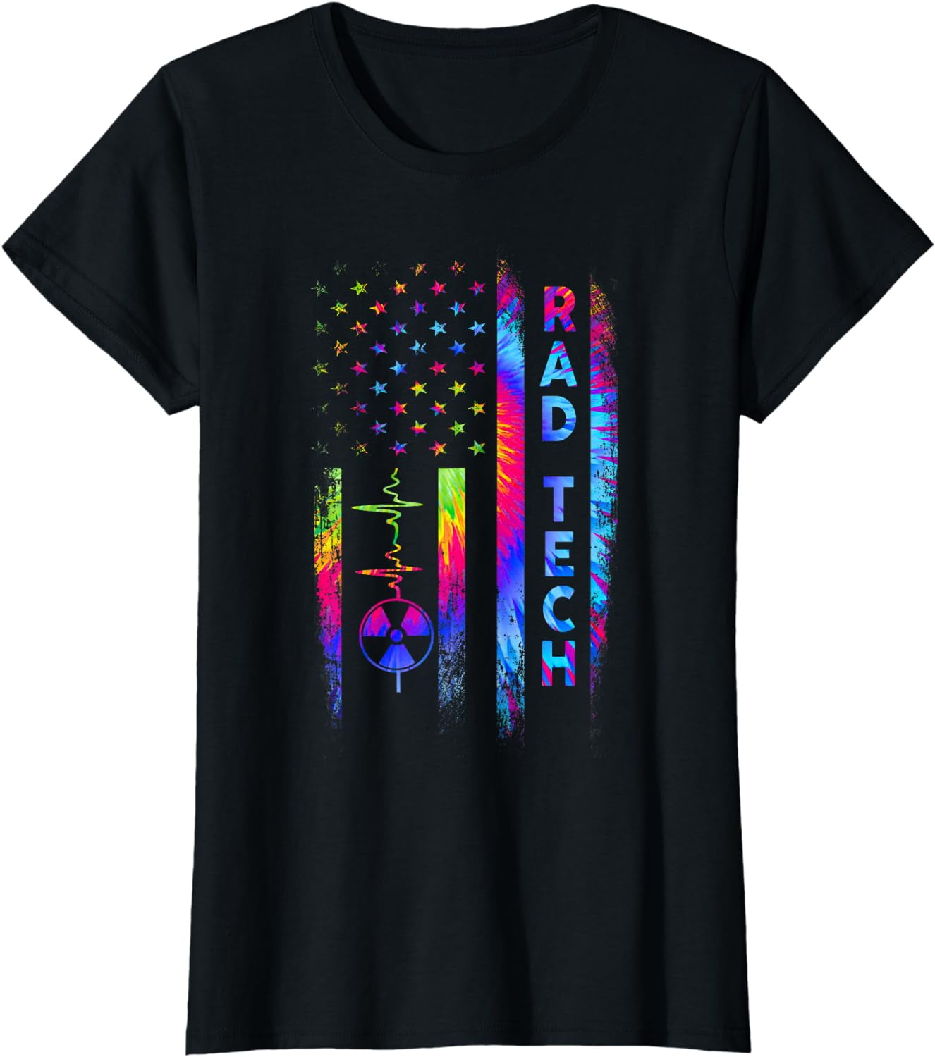 USA Flag Radiology Tech Rad Skeleton Thumb, X-Ray Work Gifts T-Shirt ...