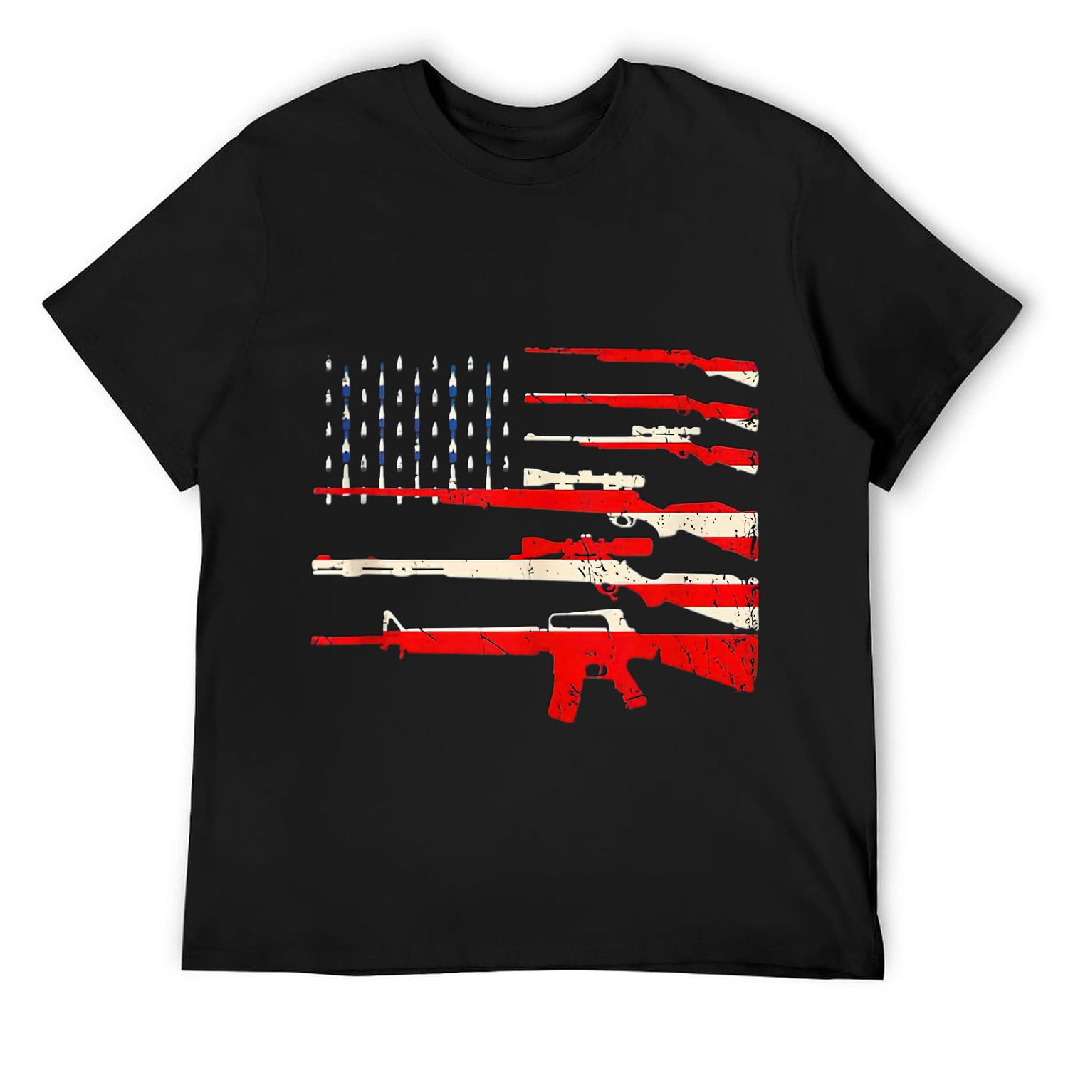 USA Flag Rifles Guns Weapons 2A Amendment Fathers Day Gift T Shirts ...