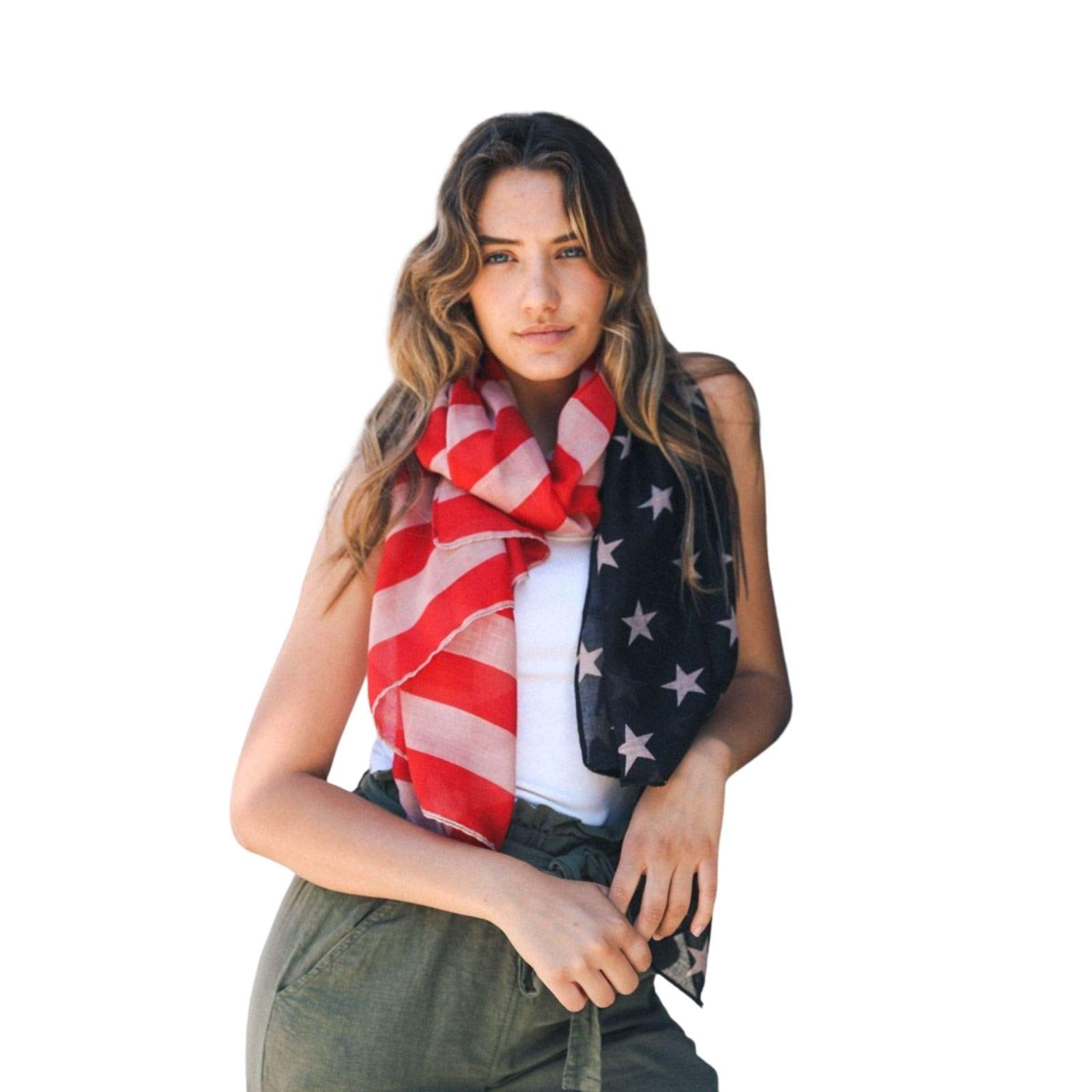 USA Flag Scarfs, Vintage American Flag Scarf, Unisex Fashion Premium ...