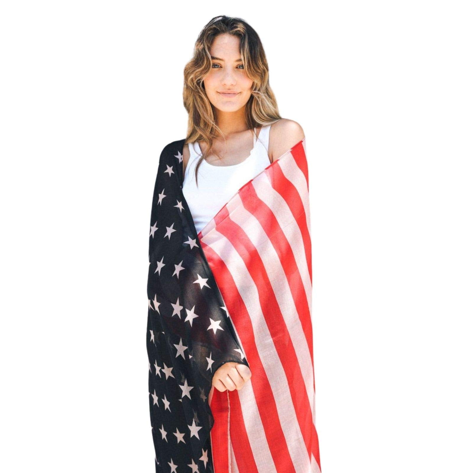 USA Flag Scarfs, Vintage American Flag Scarf, Unisex Fashion Premium ...